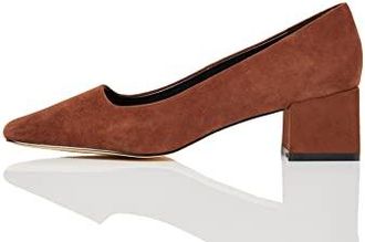 Find. Block Heel Suede Escarpins, Marron Brown), 36 EU
