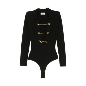 Elisabetta Franchi Damen, Oberteile, Schwarzk, LGr&ouml;&szlig;e