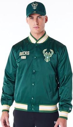 New Era NBA Bomber Milwaukee Bucks Veste bomber, vert, XXL