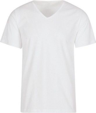 Trigema T-Shirt TRIGEMA T Shirt aus Biobaumwolle mit V-Ausschnitt (1-tlg)
