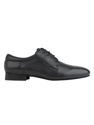 Rumpf 2155 Standard Herren Tanzschuhe Derby Schnürung Leder Farbe schwarz Latein Ballroom Tango Gesellschaftstanz - Made in Portugal - (Schwarz, Numeric_44_
