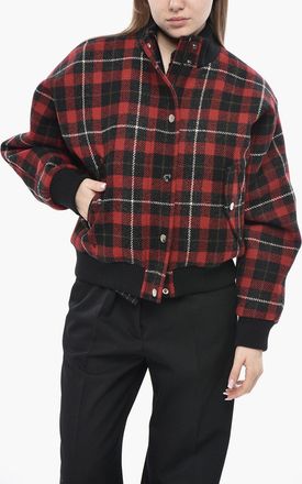 Dior Bomberjacke aus Schurwolle mit Tartanmuster und abnehmbarer F&uuml;tterung Dior