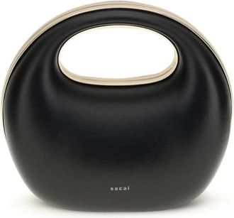 sacai Femme, Sacs, Noir, Taille: ONE Size Bos Taurus Handbag