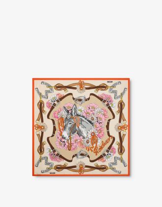 Moschino Bedrucktes Seidentuch - Pink