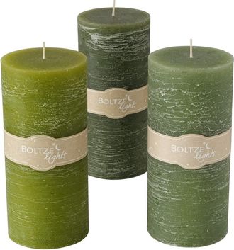 Boltze Basic Stumpenkerze gr&uuml;n 20cm Sortiert (1 St&uuml;ck)