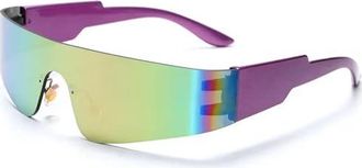 Generic NEUE Sporttrends Brille Sonnenbrille Frauen M?nner Mode Punk Brille Sport Lunettes de soleil, Lila Mehrfarbig, Taille unique