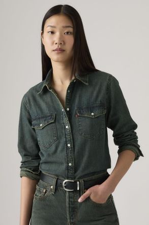 Levi's Chemise Western Essential - Femme - Bleu / Verdant Ventures Top - 2XS