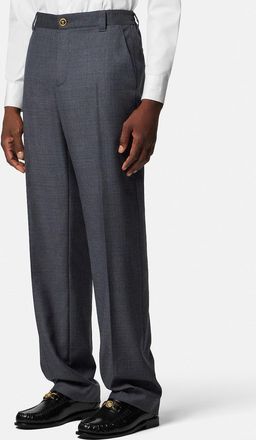 Versace Jogginghose aus Wolle in Anthrazitgrau