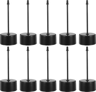 Pretyzoom 10 Stück Metall Kerzenhalter mit Erdspieß 35cm Durchmesser Schwarz Robuste Tischkerzenhalter für Stumpenkerzen Weihnachtsdekoration Feierlichkeiten un