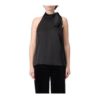 Theory Femme, Tops, Noir, Taille: 42 FR Haut Satin&eacute; Dos Nu