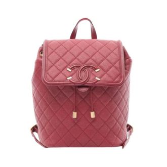 Chanel Sac &agrave; dos vintage Pre-owned - Femme - Pre-owned - Rouge - Taille: ONE Size