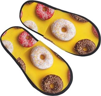 Generic L&eacute;g&egrave;re Pantoufles Impression de beignet Maison Pantoufles &eacute;l&eacute;gant Chaussons en Peluche pour Adulte Ext&eacute;rieur Homme L