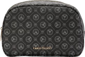 Carlo Colucci Kosmetiktasche- oval Cozzio - - Bags - Herren - Schwarzk - ONE SIZE
