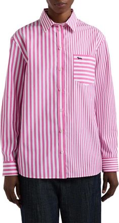 Harmont & Blaine Femme, Blouses et Chemises, Rose, Taille: 38 FR Striped Sorbet Capsule Shirt