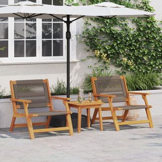 vidaXL Vidaxl - Gartenst&uuml;hle 2 St&uuml;ck Grau 67x77x73 cm Massivholz Akazie