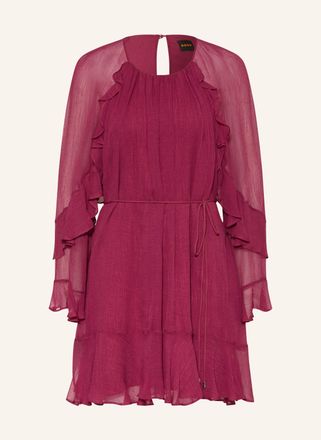 HUGO BOSS Kleid Dredia Mit Volants rot