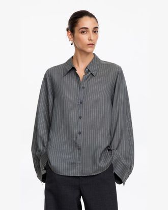 Arket Bluse Mit Volumin&ouml;sen &Auml;rmeln -Grau