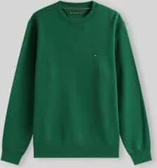 Tommy Hilfiger Regular Fit Sweatshirt aus reiner Baumwolle mit Logo-Stitching