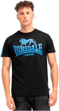Lonsdale Henconner T-Shirt, Noir/Bleu, XL Hommes