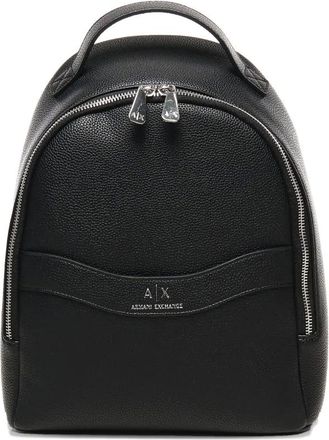 A|X Armani Exchange sac &agrave; dos &agrave; plaque logo - Noir