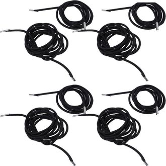 Valiclud VICASKY 8 St&uuml;ck Elastisches Gummiseil f&uuml;r Chaiselongue und Liegesessel Schwarz und Kaffeebraun Strapazierf&auml;higes Seilzubeh&ouml;r mit 4 Langen und 4 Kurzen