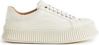 Jil Sander Baskets en cuir et coton