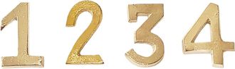 Creativ Home Aluminium Kerzen-Pin - Zahlen 1, 2, 3, 4. Gold. 4 cm. F&uuml;r Advent