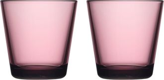 iittala Kartio 2er Set Gl&auml;ser, aus Glas, in der Farbe Pink, sp&uuml;lmaschinenfest, Ma&szlig;e (H x B x L): 8 cm, Volumen: 21 cl, 1070585