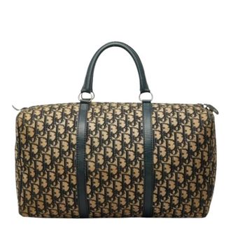 Dior Pre-owned Trotter Canvas Boston Bag - - Pre-owned - Damen - Beige - ONE SIZE