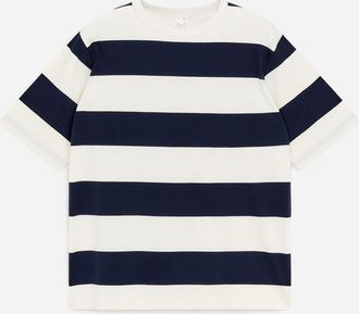 Arket Lockeres T-Shirt Aus Baumwolle -Blau