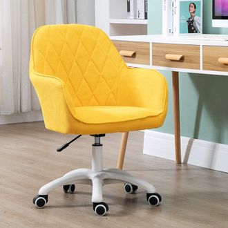 Generic Ergonomischer B&uuml;rodrehstuhl Mit Mittlerer R&uuml;ckenlehne - H&ouml;henverstellbarer Schreibtischstuhl Mit Lordosenst&uuml;tze Und Leinenpolsterung for Zuhause Oder 