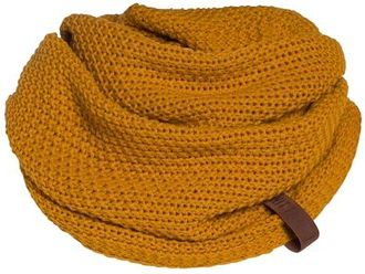 Knit Factory Coco Foulard Infini Tube - &Eacute;charpe tube pour femme - &Eacute;charpe tube pour lautomne et lhiver - Tour de cou - &Eacute;charpe circulaire - Col &eacute;charpe - Ocre - Ta