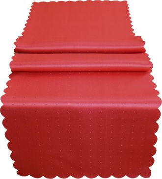 Matches 21 Tischläufer 40 x 150 cm für Küche & Esstisch in Rot - Waschbare Landhaus Mitteldecke