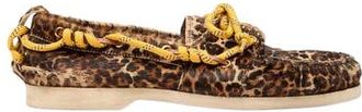 Golden Goose Mocassin Cruise imprim&eacute; l&eacute;opard en cuir