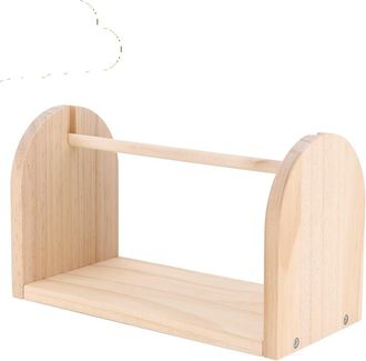 Generic 1 st&uuml;cke Holz Garn Spule Halter Stricken Garne Lagerung Rack Rotierenden Spinner Weben Rahmen DIY H&auml;keln & Stricken Assist Tool(S-25.4x12x15cm)