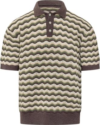 ATOMOFACTORY Atomofactory, Homme, Tops, Multicolore, Taille: S Polo Onde Spugna