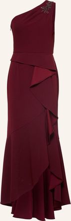 Adrianna Papell Abendkleid Mit Schmucksteinen Und Volants rot