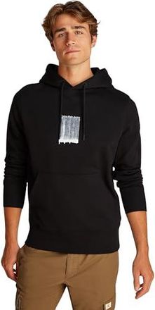 Calvin Klein Sweat &agrave; Capuche Homme Brush Stroke Graphic en Coton, Noir (CK Black), M