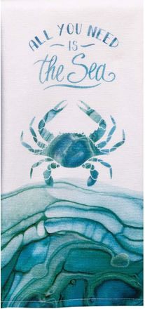 Kay Dee Designs Kay Dee Coastal Tranquility Sea Crab Dual Purpose Terry Towel K&uuml;chentuch, Frottee, Baumwolle, Multi