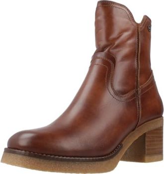 Porronet Boots en cuir cognac à talon décroché moyen avec un bout de pied arrondi - Taille numeric_39