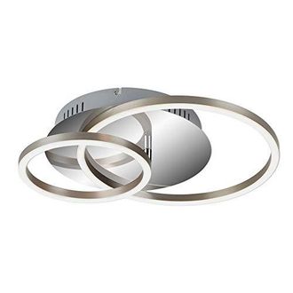 Briloner Briloner Leuchten - LED Deckenleuchte, Deckenlampe dimmbar, inkl. Memoryfunktion, 1 LED-Modul drehbar, 30 Watt, 2.400 Lumen, 3.000 Kelvin, Chrom-Alu, 