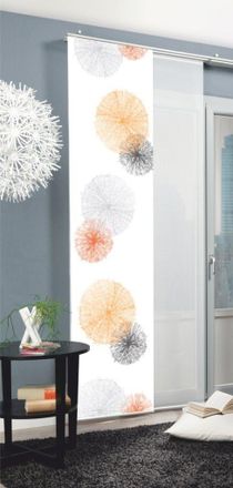 Home Fashion Home fashion 87999-775 Schiebevorhang Digitaldruck Rawlins, Dekostoff Seidenoptik, 245 x 60 cm, orange