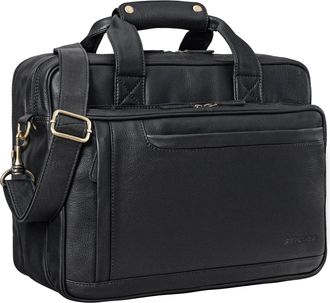 STILORD Excelsior XXL Aktentasche Herren Leder Gro&szlig;e Laptoptasche 17+ Zoll Arbeitstasche B&uuml;ro Tasche Lehrertasche Umh&auml;ngetasche Echtleder Ger&auml;umige Businessta