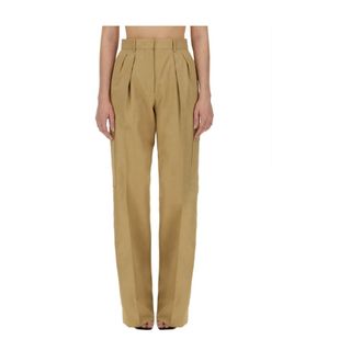 Sportmax Femme, Pantalons, Beige, Taille: 36 FR Jacopo Straight Pantalons