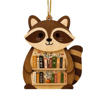 Generico Buchdekoration, niedliche Tiere, aus Holz, f&uuml;r Zuhause, f&uuml;r Kinder, Erwachsene, Familie, Freunde, Geburtstag, Halloween, Erntedankfest, Neujahr