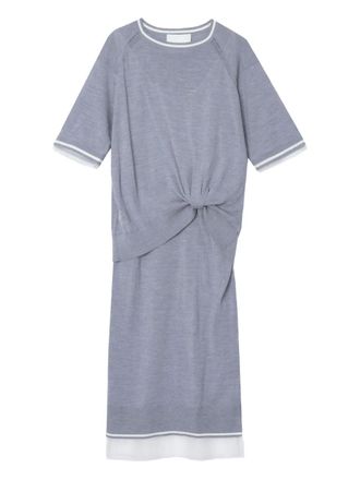3.1 Phillip Lim robe mi-longue à détail noué - Gris