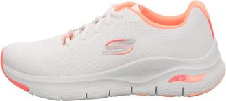 Skechers Damen Arch FIT Infinity COOL Sneaker, White Mesh Pink Trim, 39.5 EU