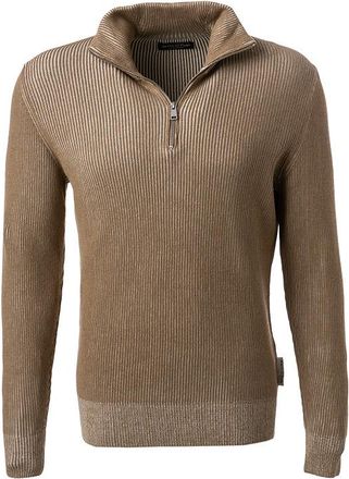 Marc O'Polo Herren Troyer braun Baumwolle unifarben