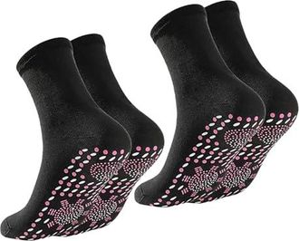 Generic Vitalkompass - Chaussettes de compression en tourmaline auto-chauffantes avec effet massant - Chaussettes dacupression respirantes pour favoriser la c