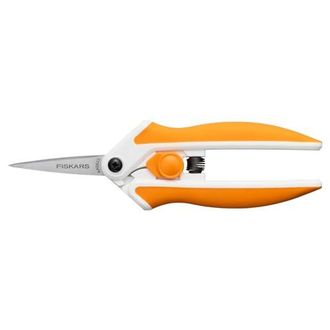 Fiskars Softgrip Ciseaux à Tissu, Avec Micro-Tip, Longueur : 15 cm, Pour Droitiers et Gauchers, Lame en Acier Inoxydable/Manche en Plastique, Blanc/Gris, Easy